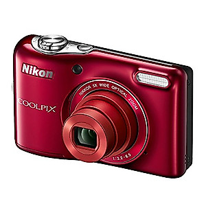 Nikon COOLPIX L30 20.1 MP Digital Camera with 5x Zoom NIKKOR Lens and 720p HD Video (Red) (Discontinued by Manufacturer)