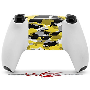 WraptorSkinz Skin Wrap compatible with Sony PS5 DualSense Controller WraptorCamo Digital Camo Yellow (CONTROLLER NOT INCLUDED)