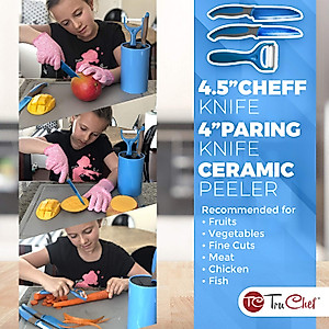 TruChef Kids Knife Set For Cooking and Kids Cut Resistant Gloves (Small) Bundle