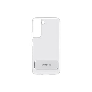 Samsung Electronics Galaxy S22 Clear Standing Cover, Protective Phone Case, Corner TPU Bumpers, PC Back Protection, Adjustable Viewing Angle, US Version, Transparent, (EF-JS901CTEGUS)