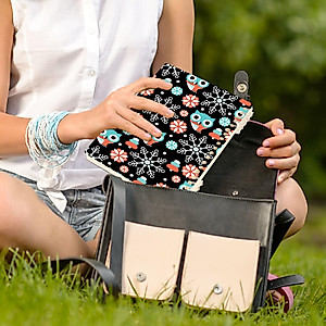 SPRIPORT Christmas Owls Snowflake Spiral Journal Notebook for Women Men A5 Memo Notepad Sketchbook with Durable Hardcover & 60 Pages Writing Journal for Journaling Notes Study School Work Boys Grils