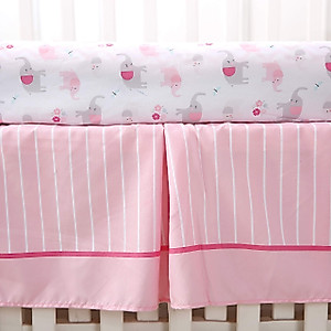 Baby Spark Belle The Elephant 3pc Soft Cotton Crib Bedding Set