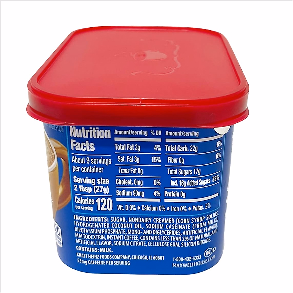 Maxwell House International Vanilla Caramel Latte Café-Style Instant Coffee Beverage Mix, 4 ct. Pack, 8.7 oz. Canister