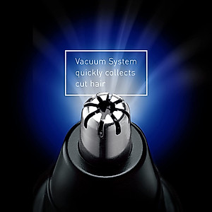 Panasonic Men's Wet/Dry Nose & Ear Hair Trimmer with Vacuum Cleaning System, Black