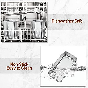 LIANYU 4 Pack Loaf Pans for Baking Bread, 9x5 Inch Bread Pan, Bread Loaf Pan for Baking, Stainless Steel Meatloaf Baking Pan, Loaf Tin Pan for Homemade Banana Bread, Dishwasher Safe