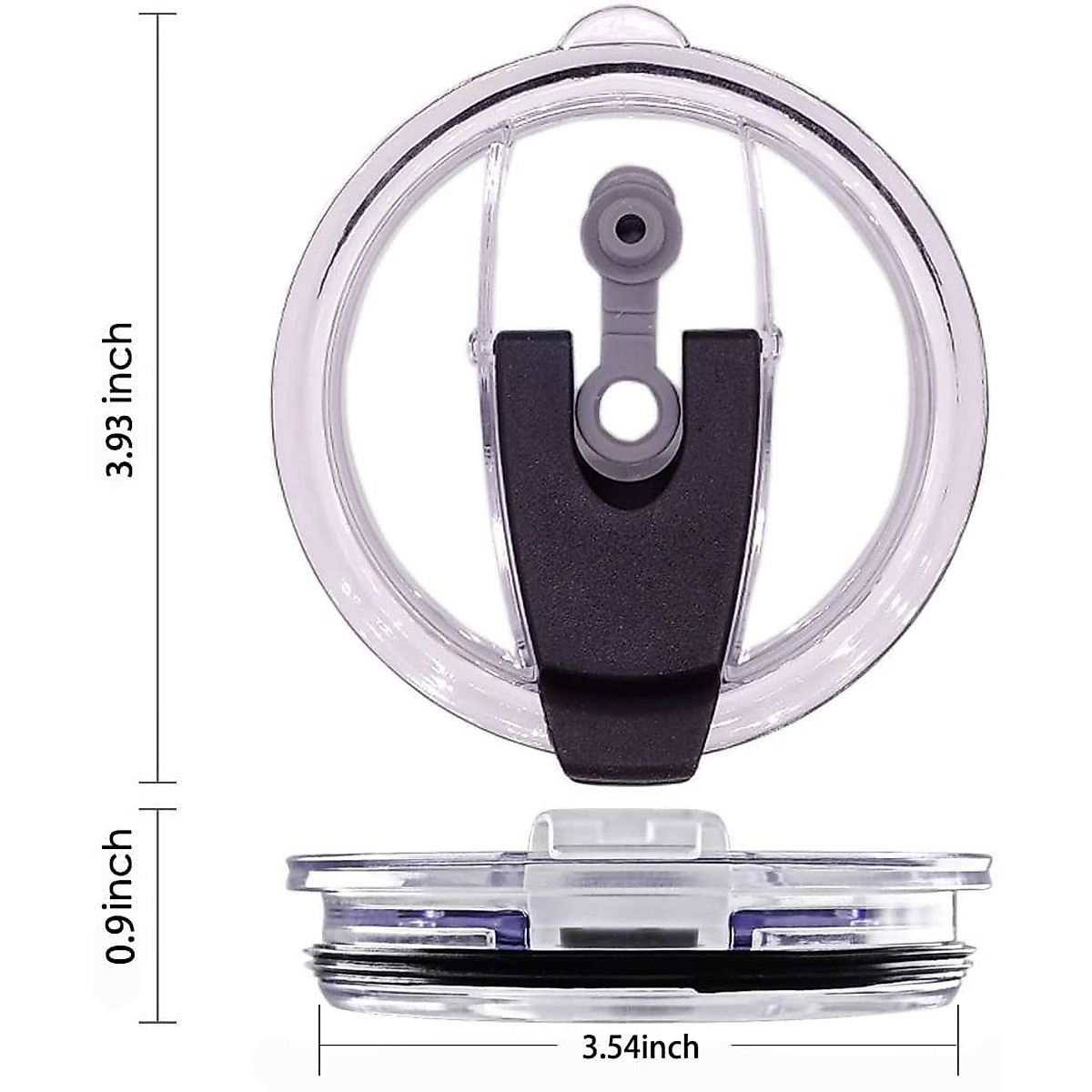 Tumbler Replacement Lids, IHUIXINHE Spill Proof and Splash Resistant Lid for Rambler, Ozark Trail, Rtic, BPA Free & Straw Friendly (30 Oz)