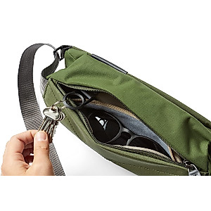 Bellroy Mini Sling Slim Shoulder Bag for Men and Women, Lightweight, Water Resistant, Multiple Organisation Compartments - Ranger Green
