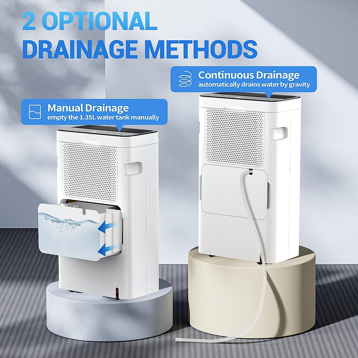 AIRPLUS Dehumidifier for Basement, 1,500 Sq. Ft Powerful Dehumidifier for Home,Large Rooms, Bedrooms, Sufficient Capacity Water Tank with Drain Hose -30 Pints(AP2011N)