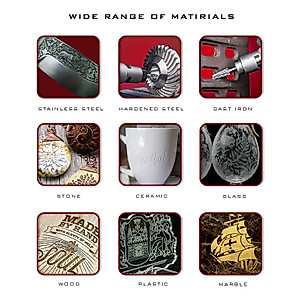 Tungsten Carbide Burr Set 1/4" Shank 10PC Double Cut Rotary Cutting Burrs Die Grinder Bits for Steel and Wood Working, Grinding, Carving, and Engraving