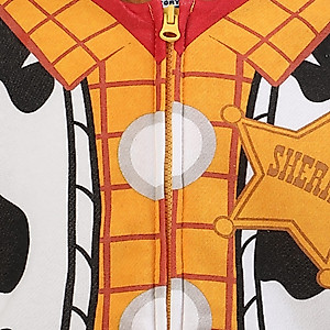 Disney Toy Story Woody or Buzz Lightyear Boys Zip Up Hoodie for Toddler and Little Kids Dark Yellow