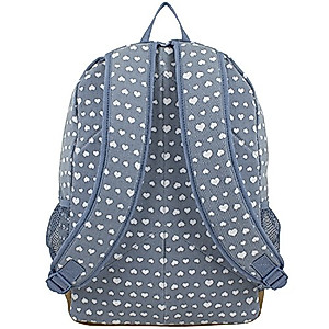 Eastsport Lightweight Stylish Daypack - Denim/Heart Print