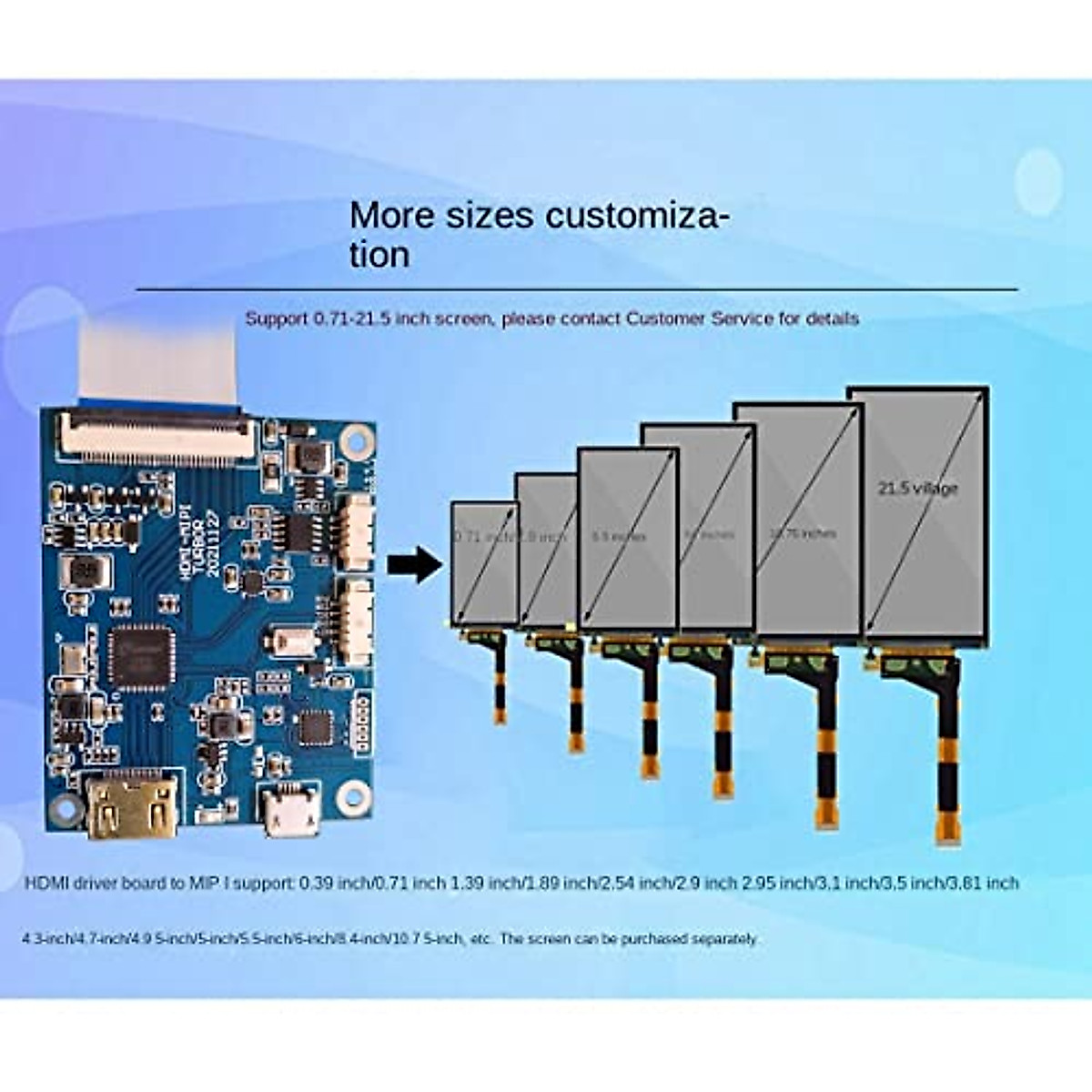 MEIFA 8.8 Inch Strip LCD Screen 1920X480 HSD088IPW1 -Compatible Driver Board Second Monitor Aida64 Sub Display