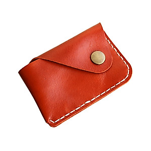 Handmade Minimalist leather Card Case Wallet Front Pocket Card Holder card pack organization…