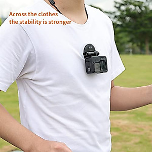 Magnetic Neck Selfie Holder, Action Camera Mount Quick Release Plate, Chest Shoulder Support Angle with Joint Mount, for Gopro Hero 5 6 7 8 9 10 Black AKASO DJI Action iPhone