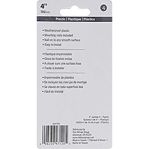 Hillman 839758 Black House Number Nail Plastic, 4-Inch