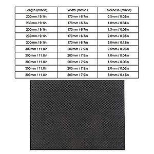 Carbon Fiber Board, High Hardness Carbon Fiber Sheet for Helicopter(Bright 230 * 170 * 1.5 mm)