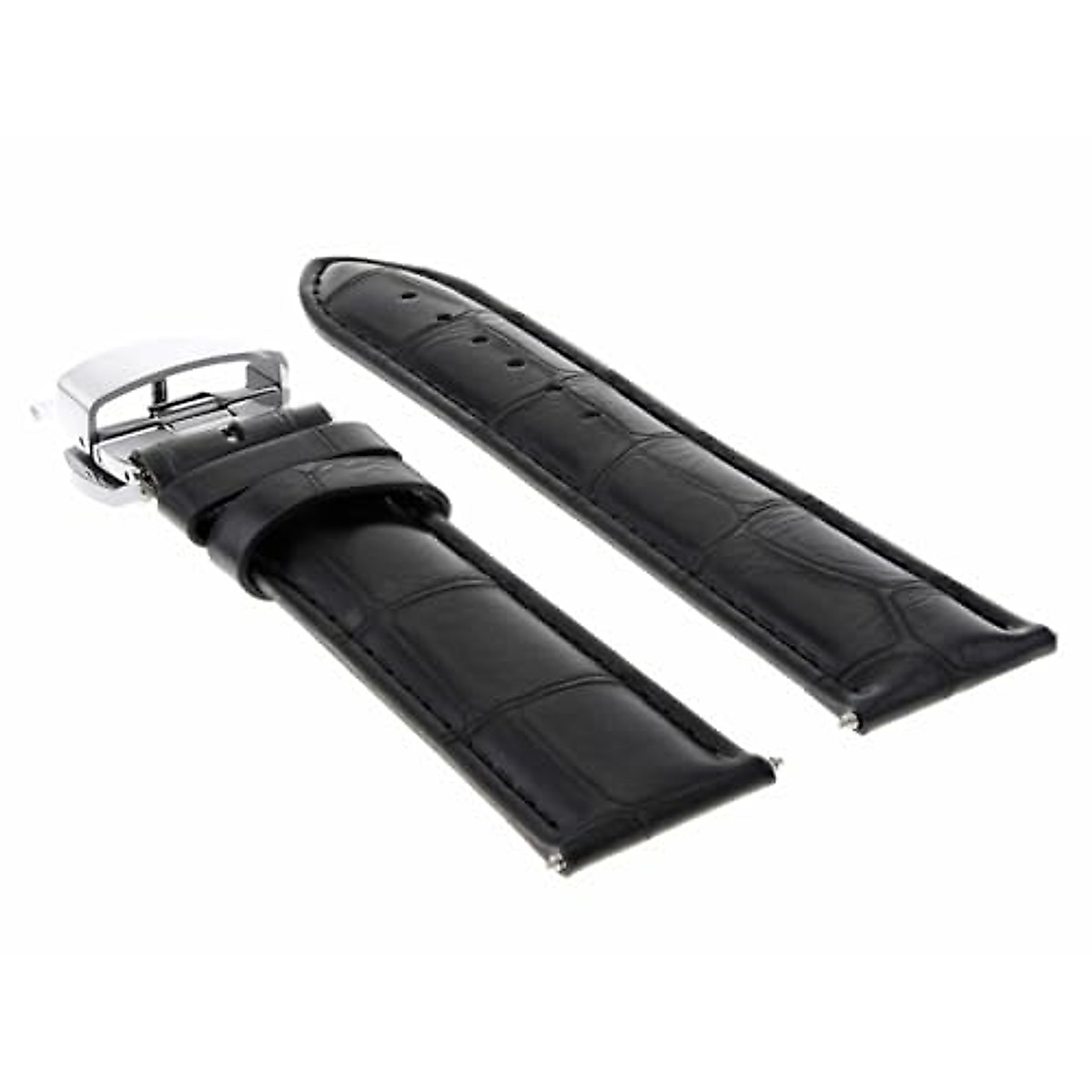 Ewatchparts 17-24MM LEATHER BAND STRAP DEPLOYMENT CLASP FOR IWC WATCH