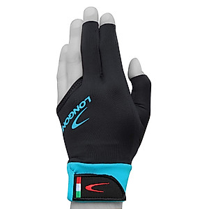 Longoni Sultan 2.0 Billiard Pool Cue Glove - for Left or Right Hand - Black (XX-Large, Left)