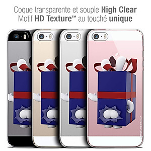 Ultra Thin Cover for Apple iPhone 5/5S/SE, Raving Rabbits Surprise Rabbit Design Blue