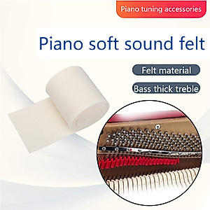 CALIDAKA Piano Muffler Piano Mute Rail Felt Strip Piano Muffler Felt Tapered Durable Soft Non-Fading for to Gradient Process, Thick Bass, High Pitch Thin, Sound Weakening
