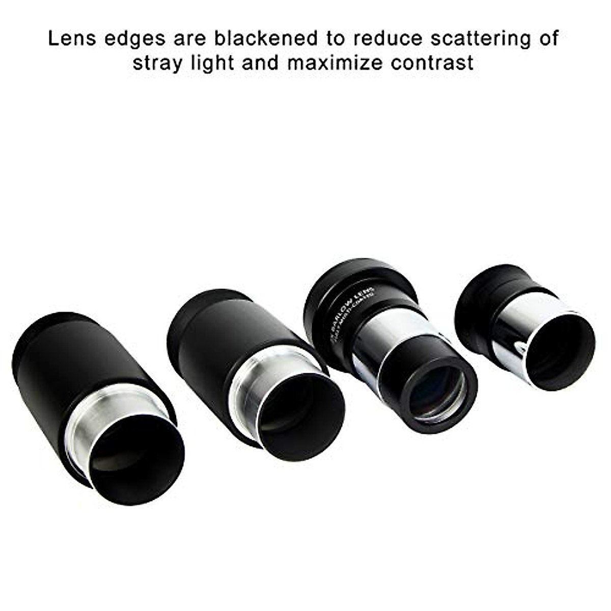 SVBONY Telescope Eyepiece Set Telescope Accessory Kit with 2X Barlow Lens 4 Element Plossl Design 6.3mm 32mm 40mm for Astronomical Telescopes