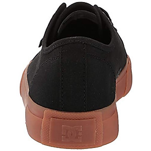 DC mens Manual Low Top Vegan Friendly Casual Skate Shoe, Black/Gum, 10.5 US