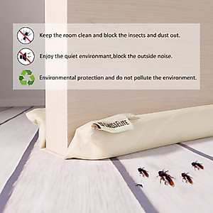 SWISSELITE 36 Inch Door Draft Blocker,Under Door Draft Stopper for Bottom of Doors,Sound Proof Reduce Noise Stopper
