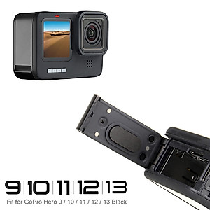 GEPULY Replacement Battery Cover USB-C Side Door for GoPro Hero 13/12/11/10/9 Black Type-C Port Cover 33ft Waterproof Camera Repair Part Accessories Accessory Kit