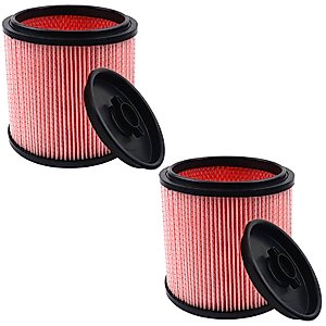 Aolleteau 2 Pack HEPA Filter Compatible with Vacmaster Standard Cartridge Filter & Retainer 5 to 20 Gallon Wet/Dry Vacs, Compare to Part# VCFS & VCFF