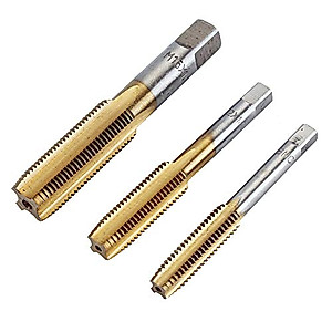 Muzerdo 86 Piece Tap and Die Set Bearing Steel SAE and Metric Tools, Titanium Coated with Metal Carrying Case