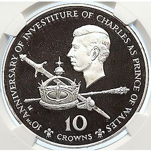1979 1979 TURKS AND CAICOS 10Yr Prince Charles Proof A 10 Crowns PF 68 ULTRA CAMEO NGC
