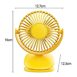 Yirepny Rechargeable Clip on Fan, USB Fan Mute Natural Wind Summer Desk Clip on Mini Portable Fan, Small Fan with Sturdy Clamp for Home,Office,Outdoor White