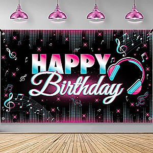 KatchOn, TIK Tok Backdrop Banner - Big, 72x44 Inch TIK Tok Party Decorations | TIK Tok Birthday Banner for TIK Tok Birthday Party Decorations | Teen Social Media TIK Tok Backdrop for Girls Birthday