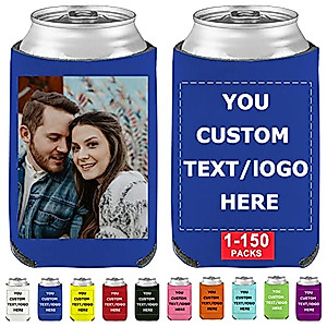 Custom Can Sleeve Beer Coolers Bulk Personalized Can Cooler With Photo Logo Customized Insulated Beverage Bottle Holder for Party Weddings Fishing Picnics