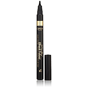 L'Oréal Paris Infallible Black Velvet Liquid Eyeliner, Black, 0.056 oz. (Packaging May Vary)