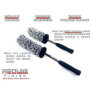 Redline Finish - The Duo Ultimate Microfiber Wheel Brush Set - Premium 17 inch & 13 inch Wheel Brushes