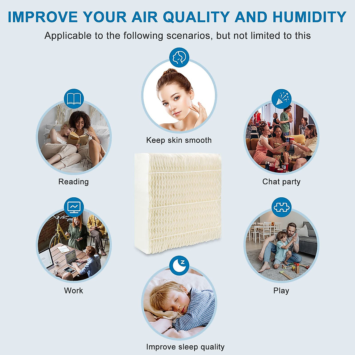 AMI PARTS 1043 Humidifier Wick Filter fit for Essick Air AIR.CARE Humidifiers Replacement for EP9500, EP9700, EP9800, EP9R700, Bemis Space.saver 800 8000 series Super Humidifiers
