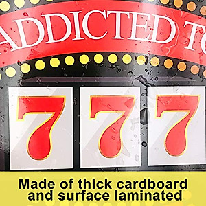 Large Las Vegas Action Sign Cutouts Casino Party Banner Casino Night Party Decorations Welcome Porch Sign for Las Vegas Themed Birthday Baby Shower Decorations 10counts