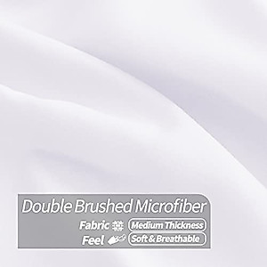 Ersmak Bright White Queen Sheets Set (4 Piece), Super Soft Brushed Microfiber Bed Sheets with 16 Inch Deep Pocket, Egyptian Quality Luxury Bedding Set