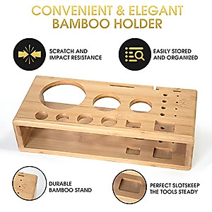TEAVAS Mixology Bartender Kit with Bamboo Stand and Japanese Jigger | 25-Piece Bar Set Professional Stainless Steel Bar Tools | Cobbler Cocktail Shaker Set | Recipe Menu | Barware Present Gift