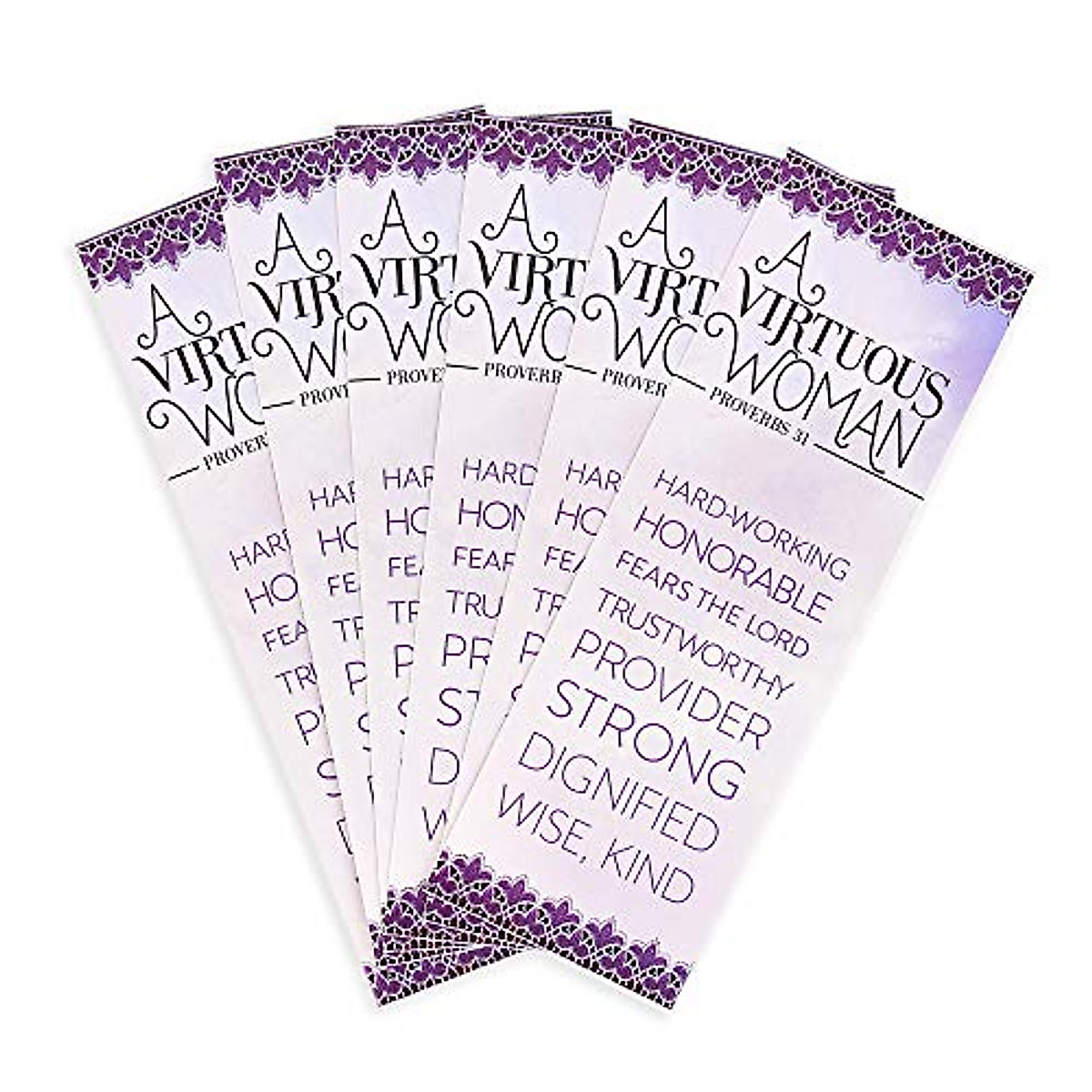 A Virtuous Woman Bookmarks, 2 x 6 inches, 25 Bookmarks