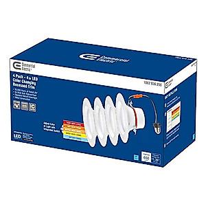 (4 - Pack) Commercial Electric 4 in. Color temperature Integrated LED Recessed Trim