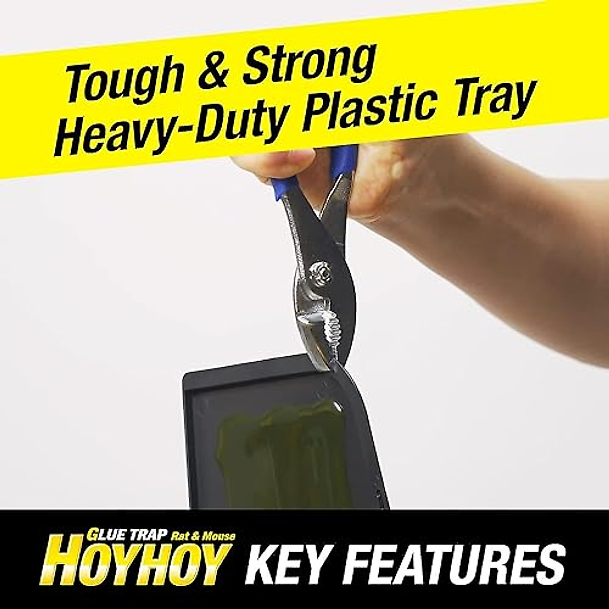 HOY HOY Rat & Mouse Regular Size Glue Trap 8 Traps [4 Pack] - Heavy-Duty Professional Strength Ready-to-Use Pest Control, Kids & Pets Friendly Indoor Home Mouse and Other Household Pests