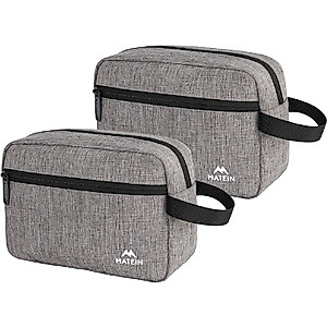 MATEIN Toiletry Bag for Men (2 Packs), Waterproof Dopp Kit Bathroom Shaving Bag for Toiletries, Small Accessories Small Cosmetics & Makeup Organizer for Traveling