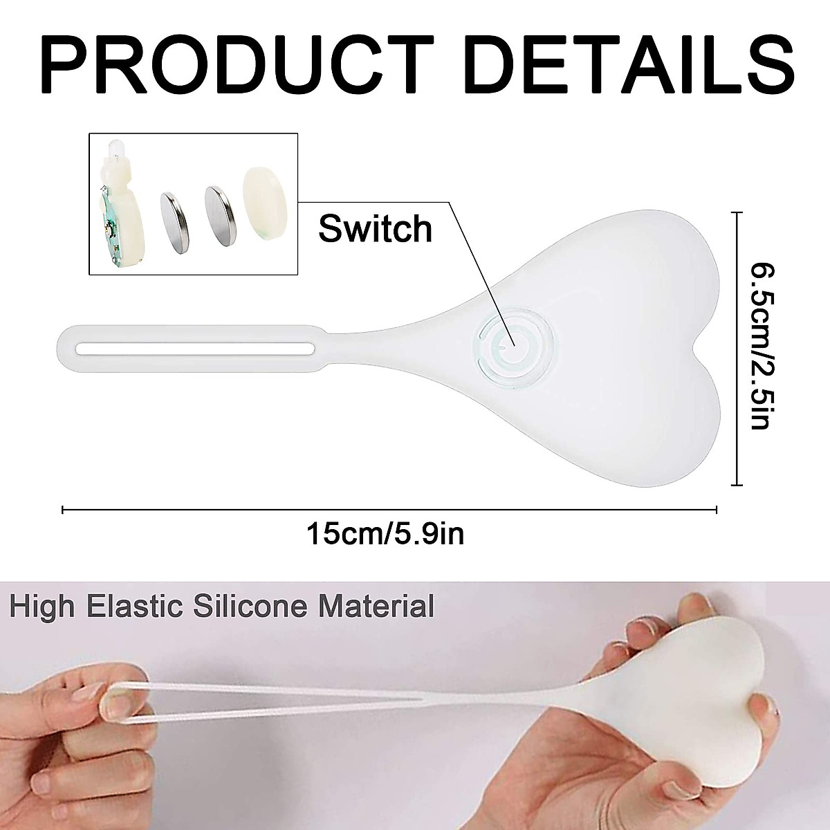 YUERWOVER Bike Balls Tail Light Silicone Cycling Creative Night Essential Reflectors Waterproof LED Warning Rear Light Heart Shaped Bicycle Seat Back Egg Lamp for Truck(Red)