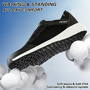 TEYTAP Steel Toe Shoes for Men Women Work Shoes Waterproof Comfortable Cushion Lightweight Safety toe Shoes Construction Puncture Proof Sneakers