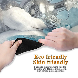 GOODOLD Christmas Snowman Yoga Mat, 71 x 26 Inch Non-slip Yoga Mats Folding Travel Exercise Mat Indoor Outdoor Gym Pilates with Storage Bag for Women Men