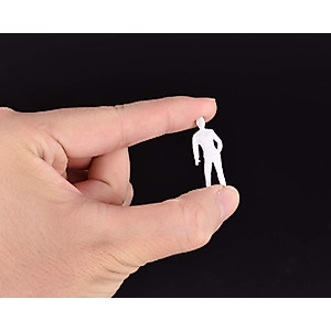 DS. DISTINCTIVE STYLE Unpainted Figures 1:50 Scale 100 Pieces Assorted Poses Miniature People for Architectural Layout Project O Scale Model Trains Railroads Home Bonsai Decor