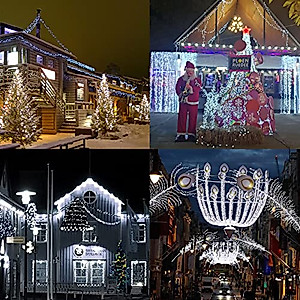 Solar String Light Outdoor 8 Lighting Modes 72FT 200 LED Solar Powered Christmas Lights Outdoor Waterproof Fairy String LightsTwinkle Lights for Christmas, Garden, Patio, Christmas Tree, Party (White)