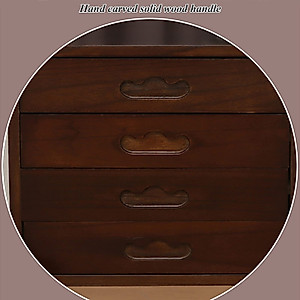 BIZOLE Flat File Cabinet Storage, Desktop Drawer Cabinet - Wooden Desktop Storage Box with Lockable Drawers, Office Supplies A4/Receipt File Organizer, Flat File Cabinet (Size : A)